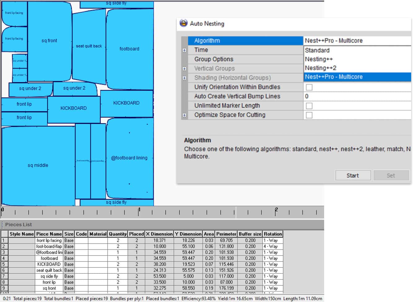 Upholstery Nesting Software | Layplan software | Assyst Bullmer
